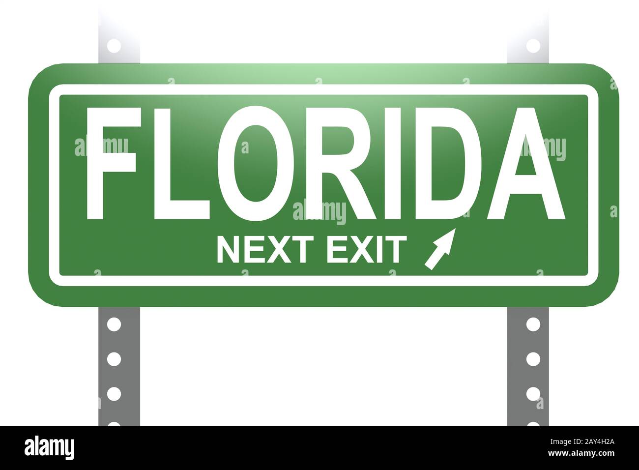 Florida green sign board isolated Stock Photo - Alamy