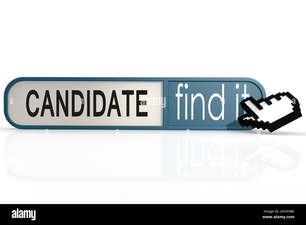 Candidate word on the blue find it banner Stock Photo - Alamy