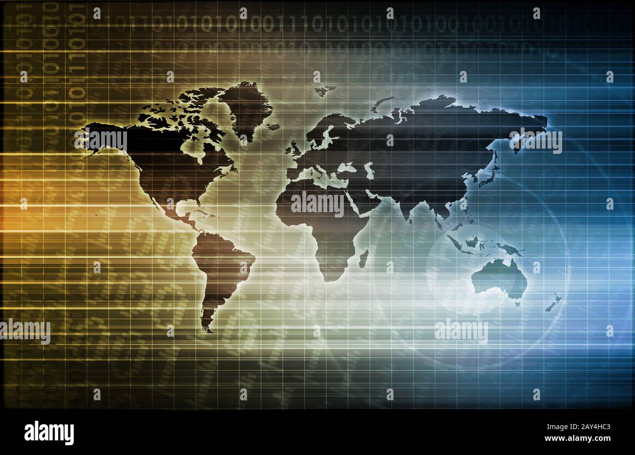 Cable and wireless world map hi-res stock photography and images - Alamy