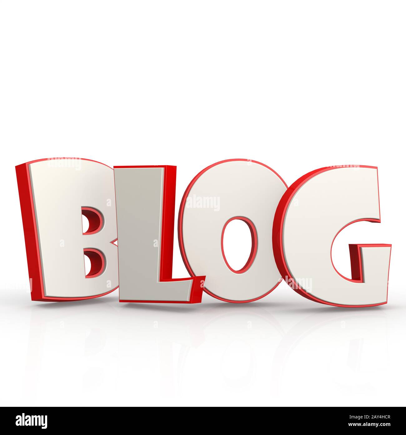 Blog word with white background Stock Photo - Alamy
