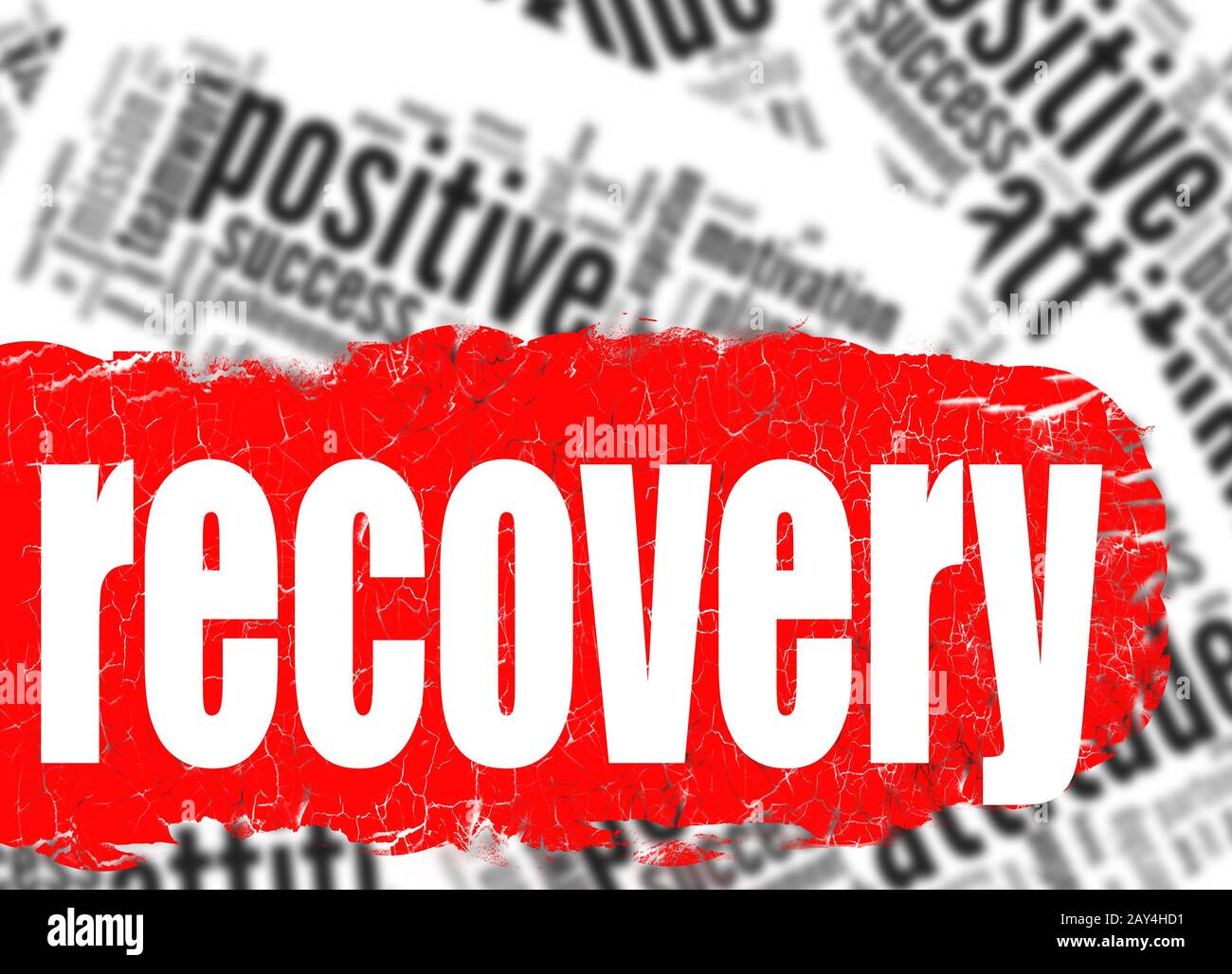 Word cloud recovery Stock Photo - Alamy