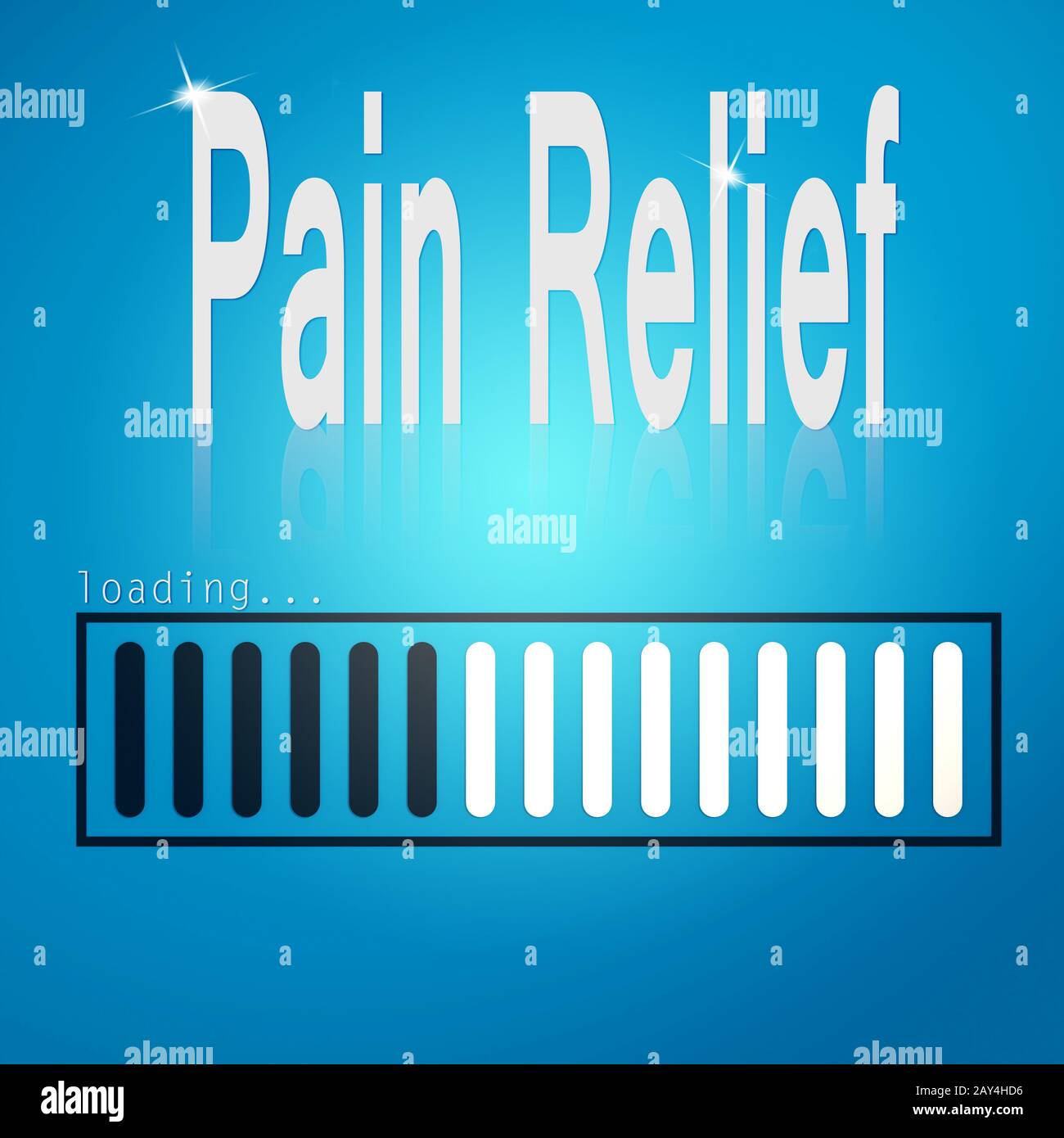 Pain relief blue loading bar Stock Photo - Alamy