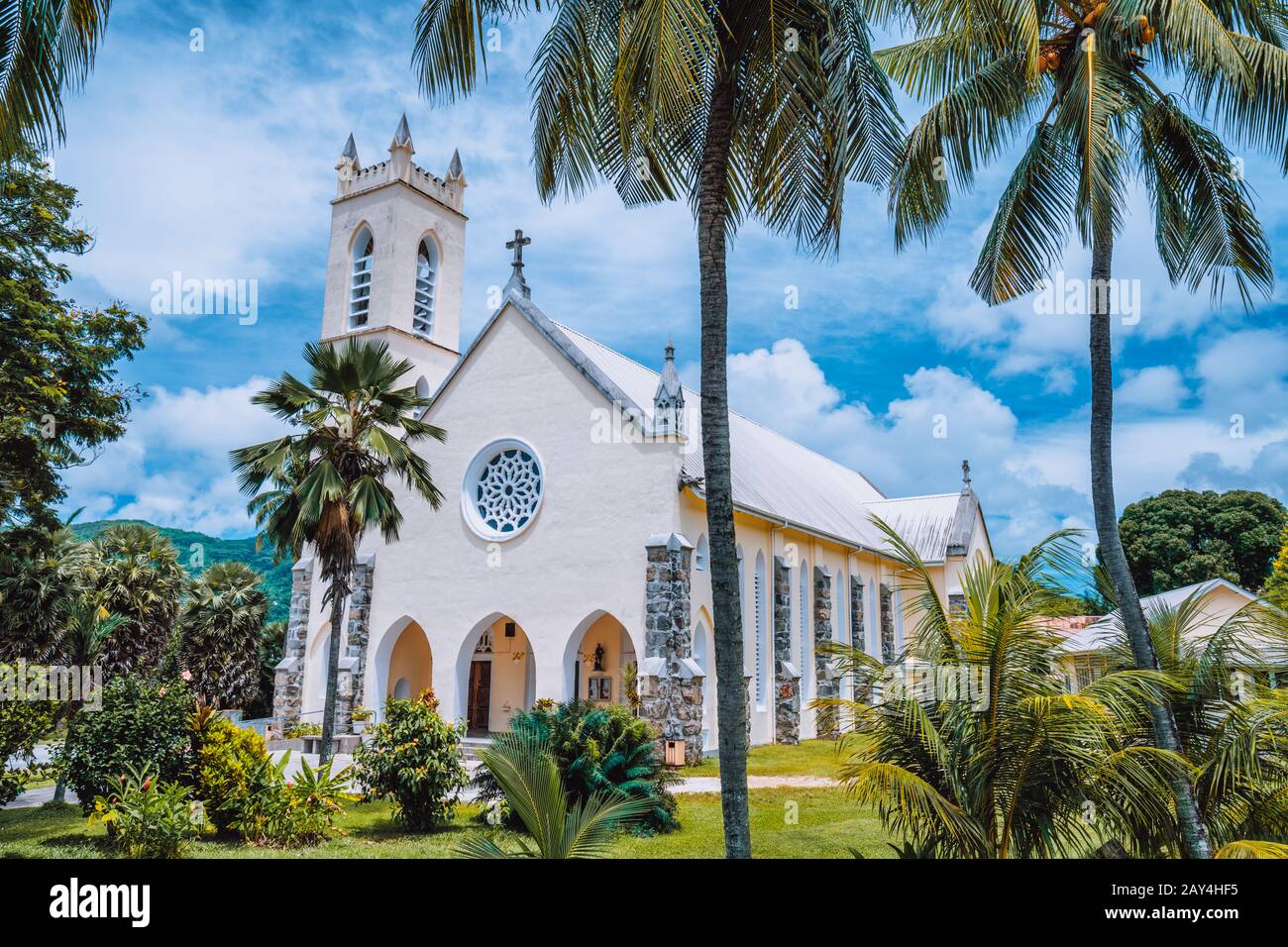 Seychelles church hi-res stock photography and images - Alamy
