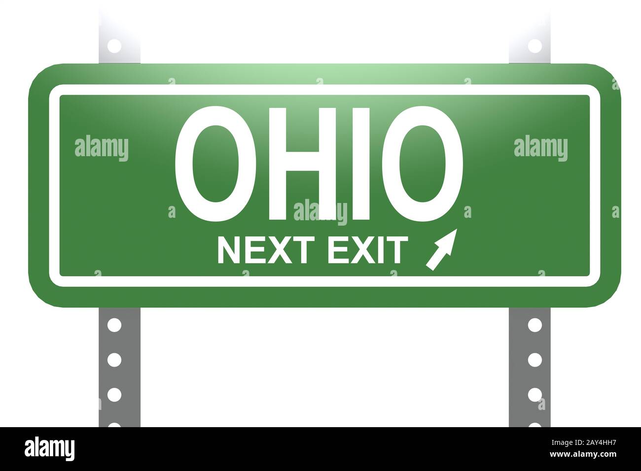 Ohio green sign board isolated Stock Photo - Alamy