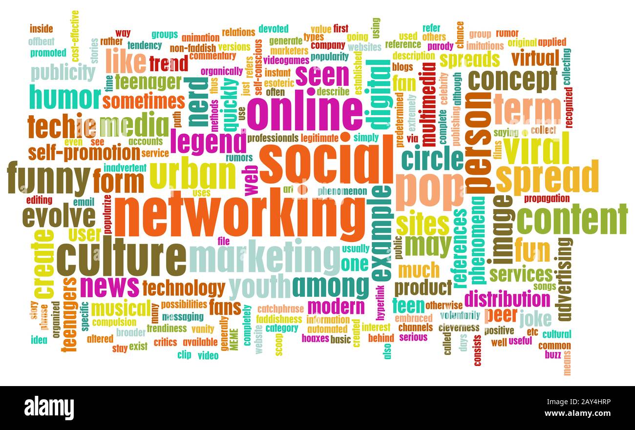 World connected social networking Cut Out Stock Images & Pictures - Alamy