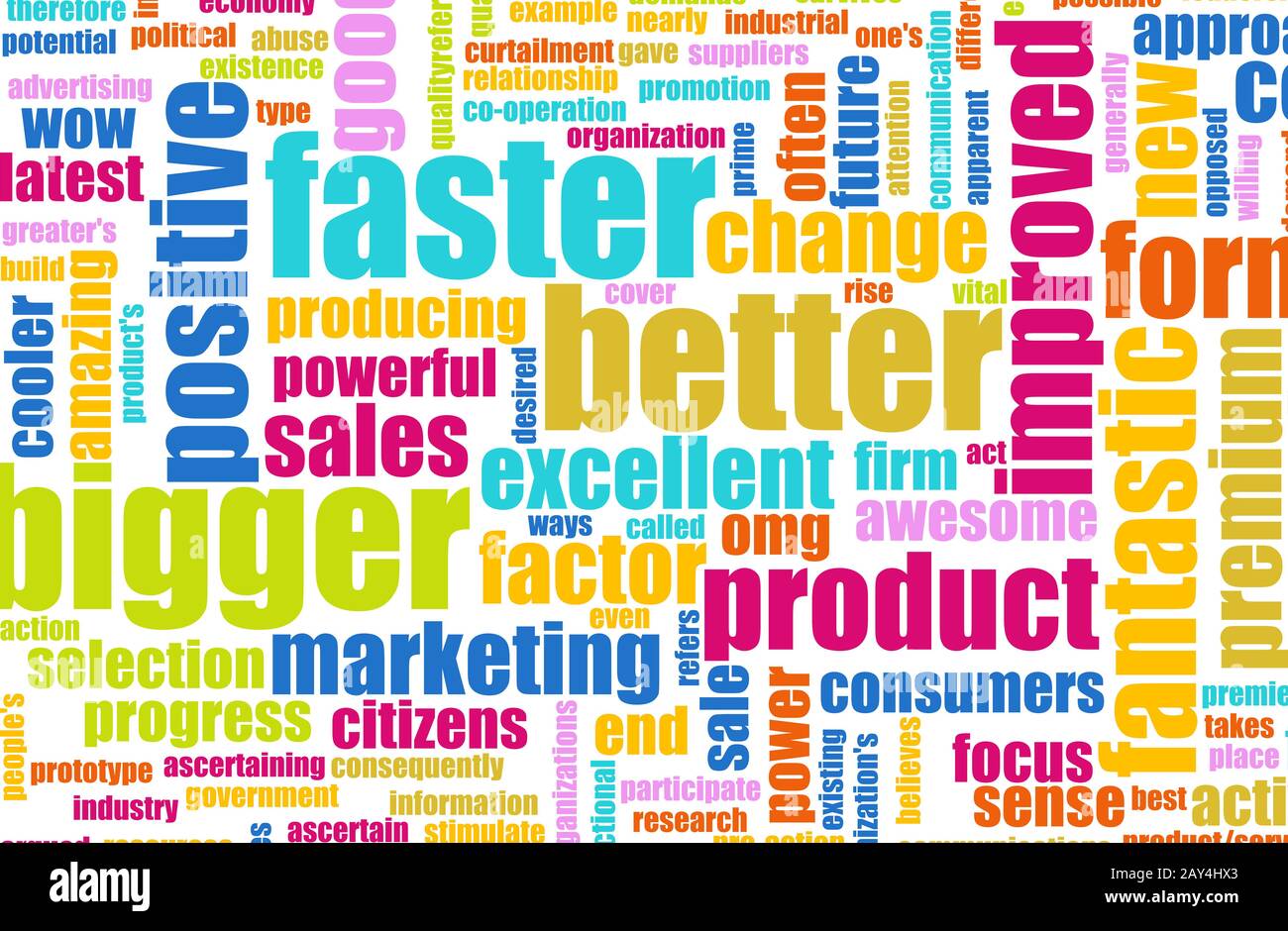 Bigger Better and Faster Stock Photo - Alamy