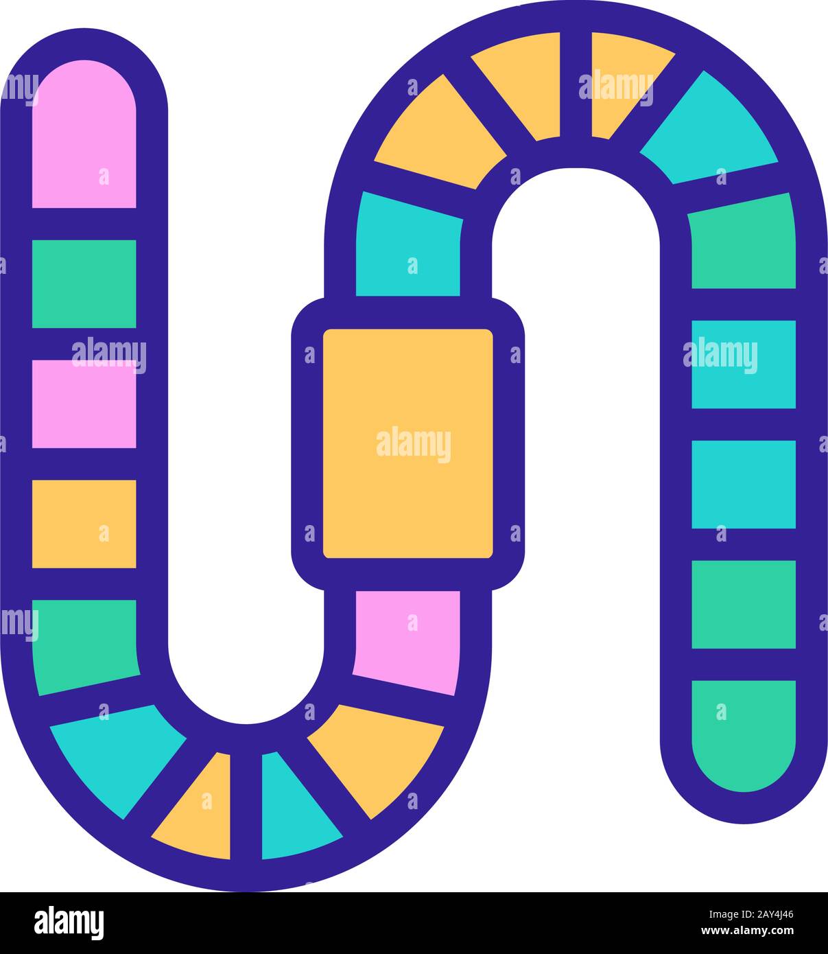 worm icon vector. Isolated contour symbol illustration Stock Vector ...