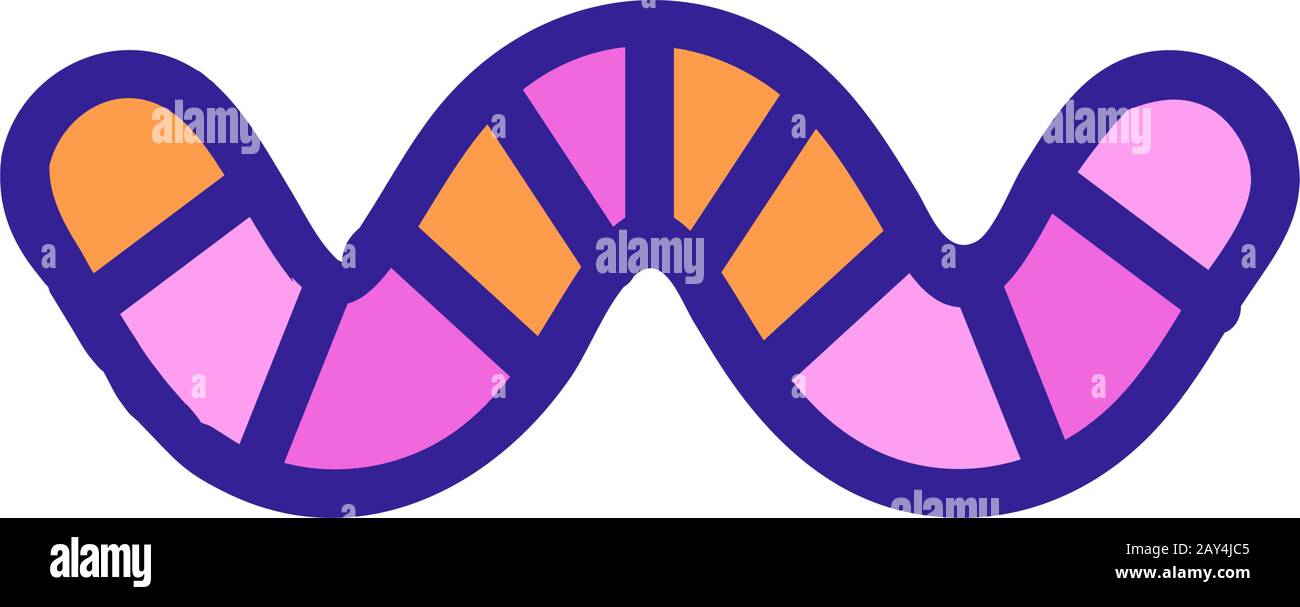 worm icon vector. Isolated contour symbol illustration Stock Vector ...