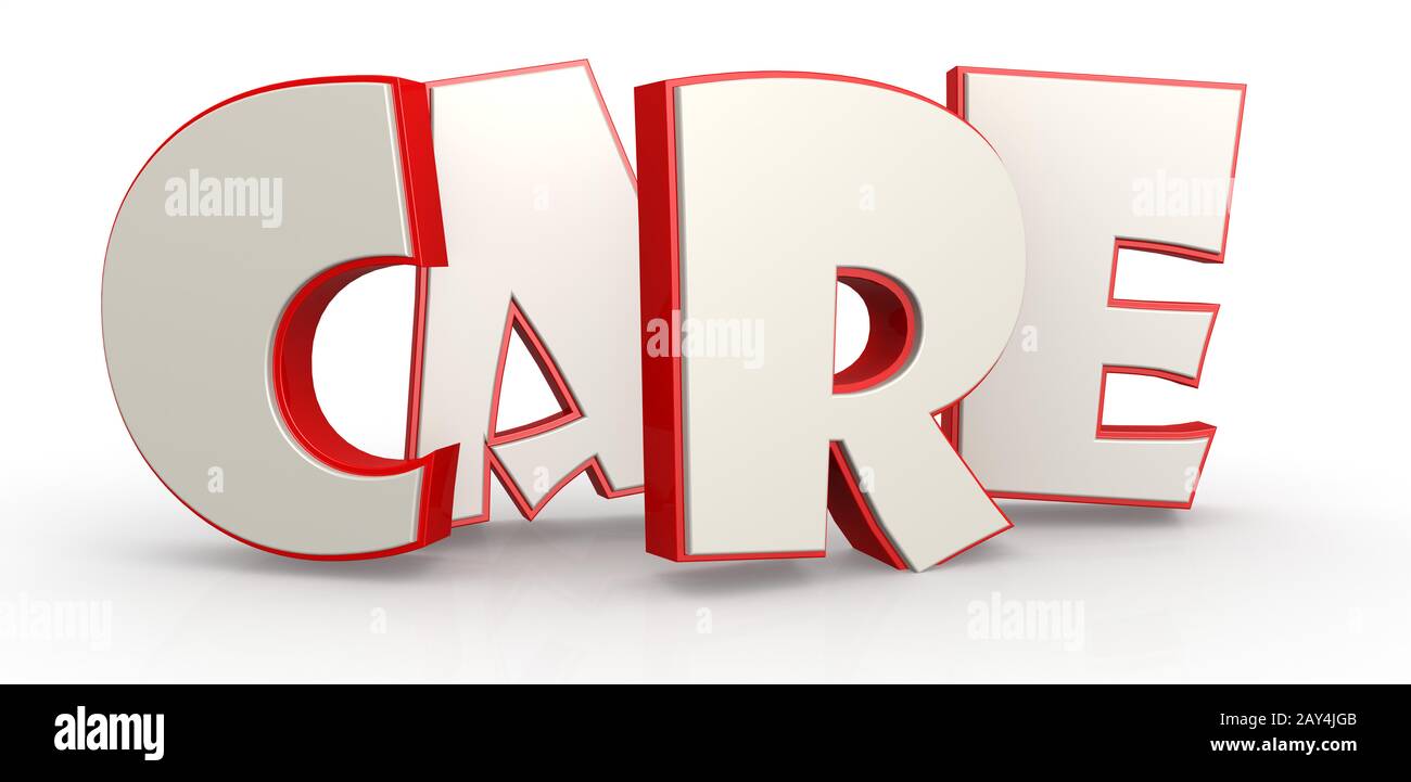 Care word with white background Stock Photo - Alamy