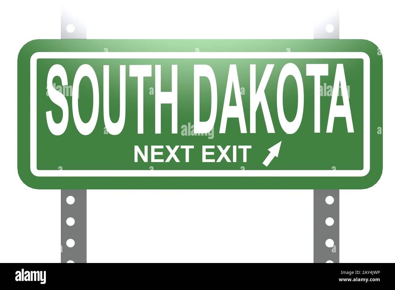 South Dakota green sign board isolated Stock Photo - Alamy