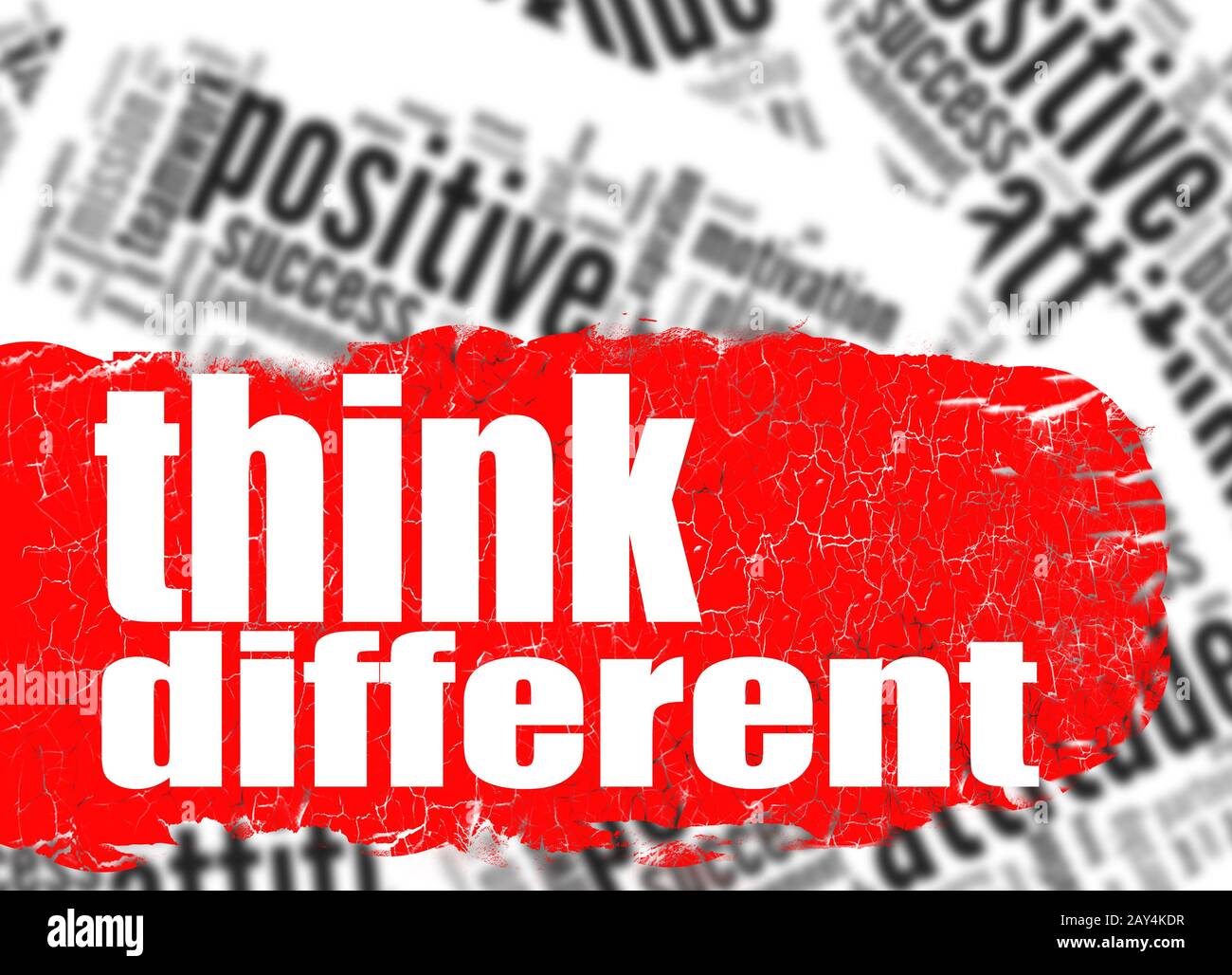 Word cloud think different Stock Photo - Alamy