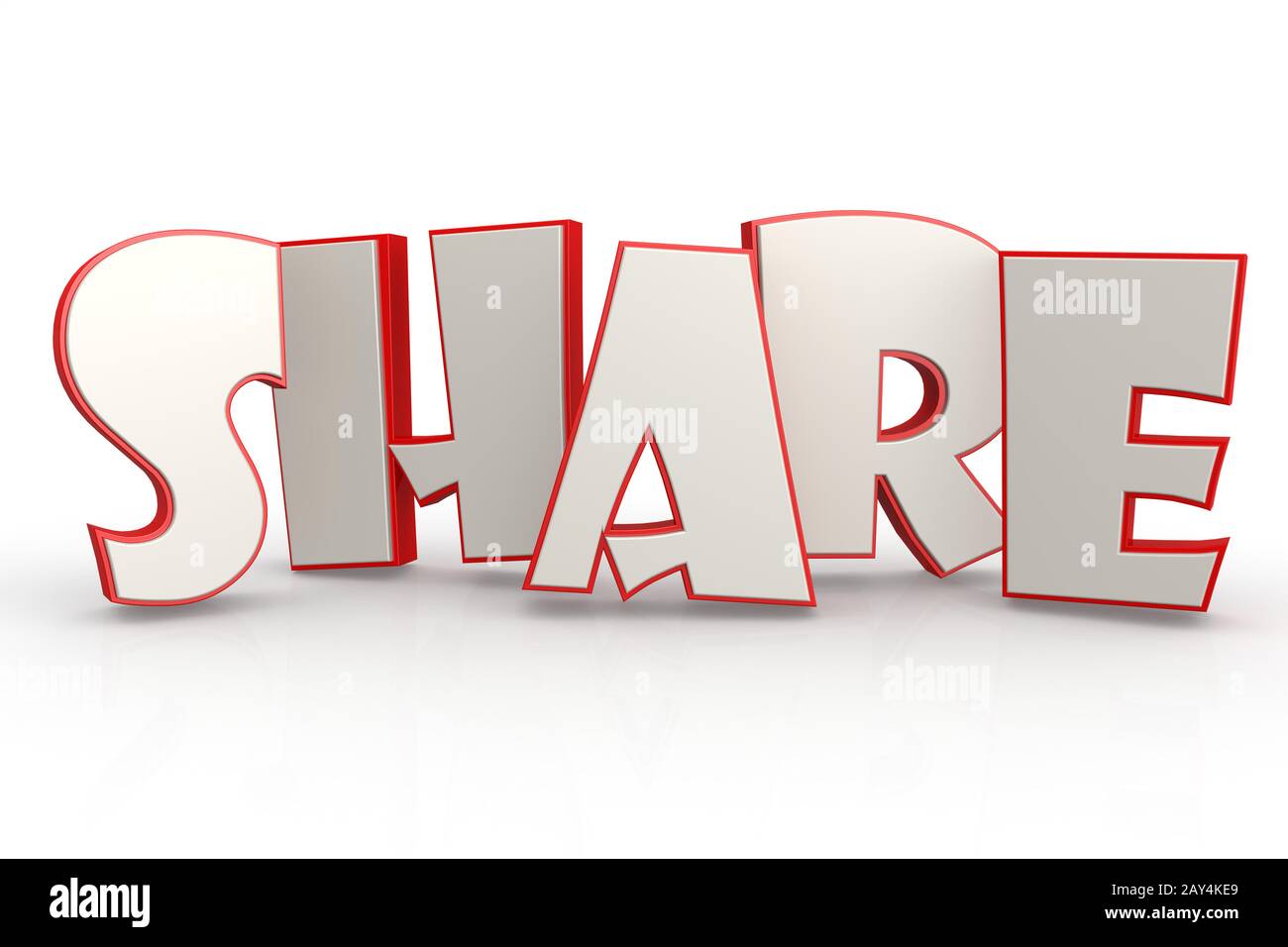Share word on white background Stock Photo - Alamy