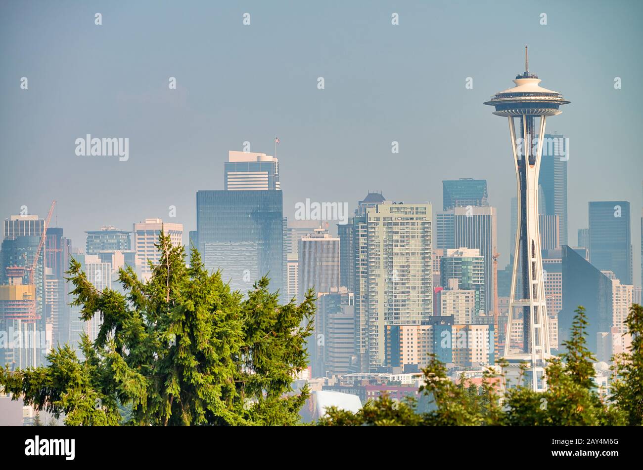 Aerial view of beautiful Seattle skyline, WA Stock Photo - Alamy