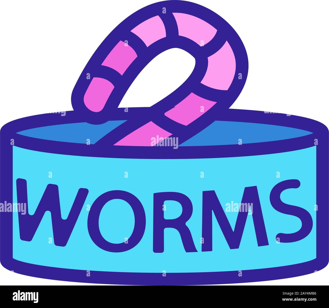 worm icon vector. Isolated contour symbol illustration Stock Vector ...