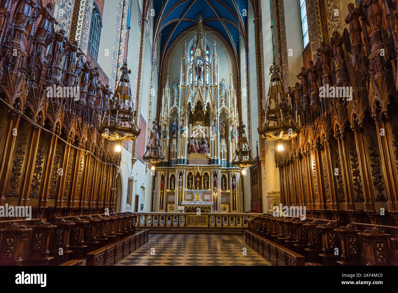 Inside Holy Trinity Church, Krakow, Poland Stock Photo - Alamy