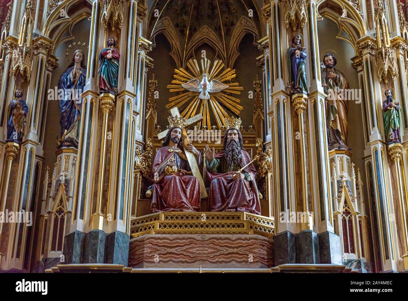 Inside Holy Trinity Church, Krakow, Poland Stock Photo - Alamy