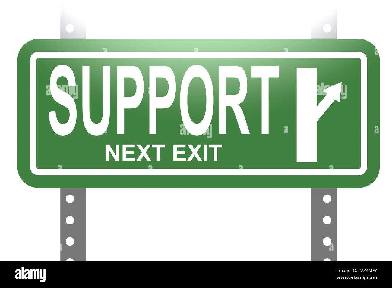 Support green sign board isolated Stock Photo - Alamy