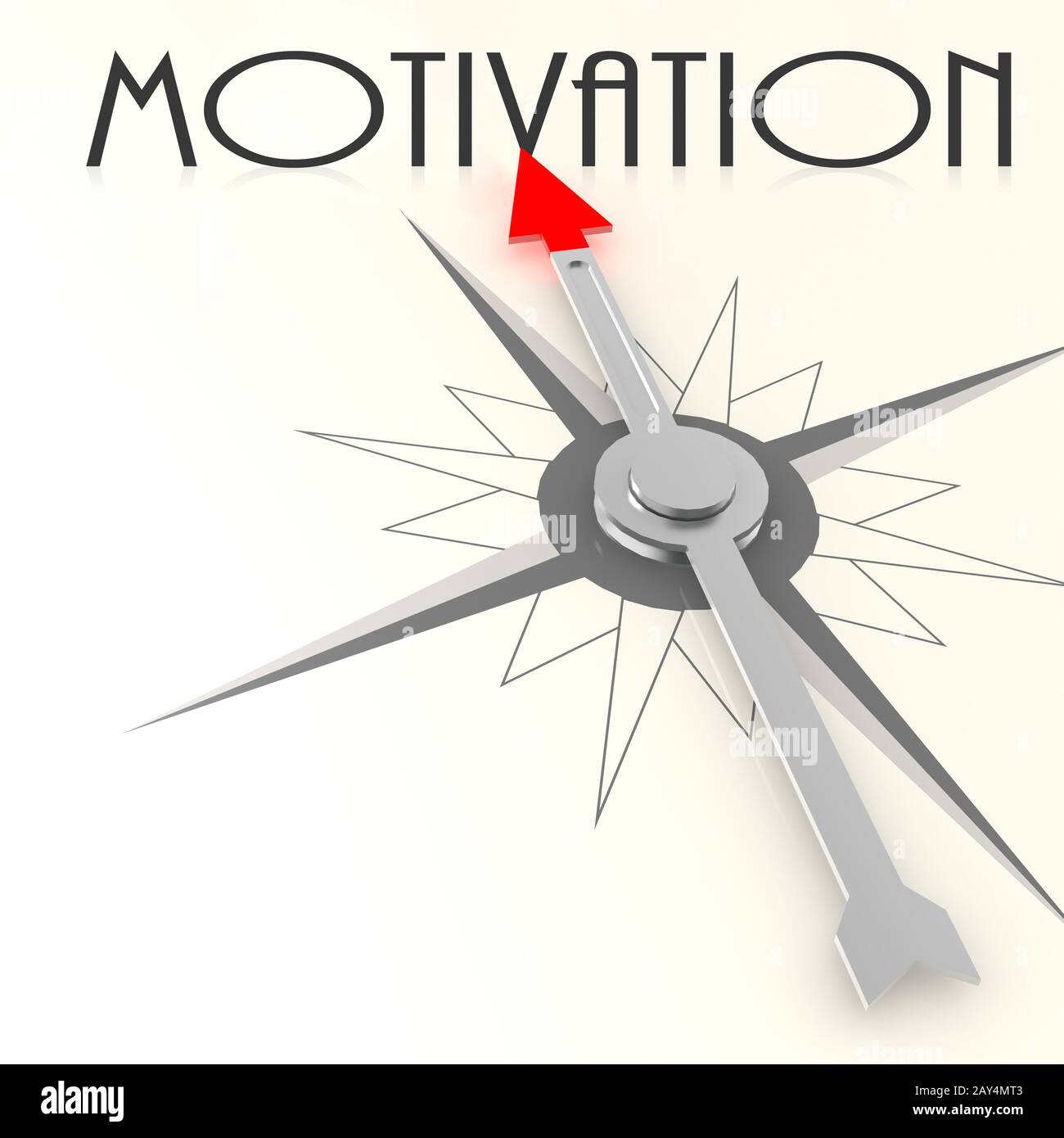 Compass with motivation word Stock Photo - Alamy