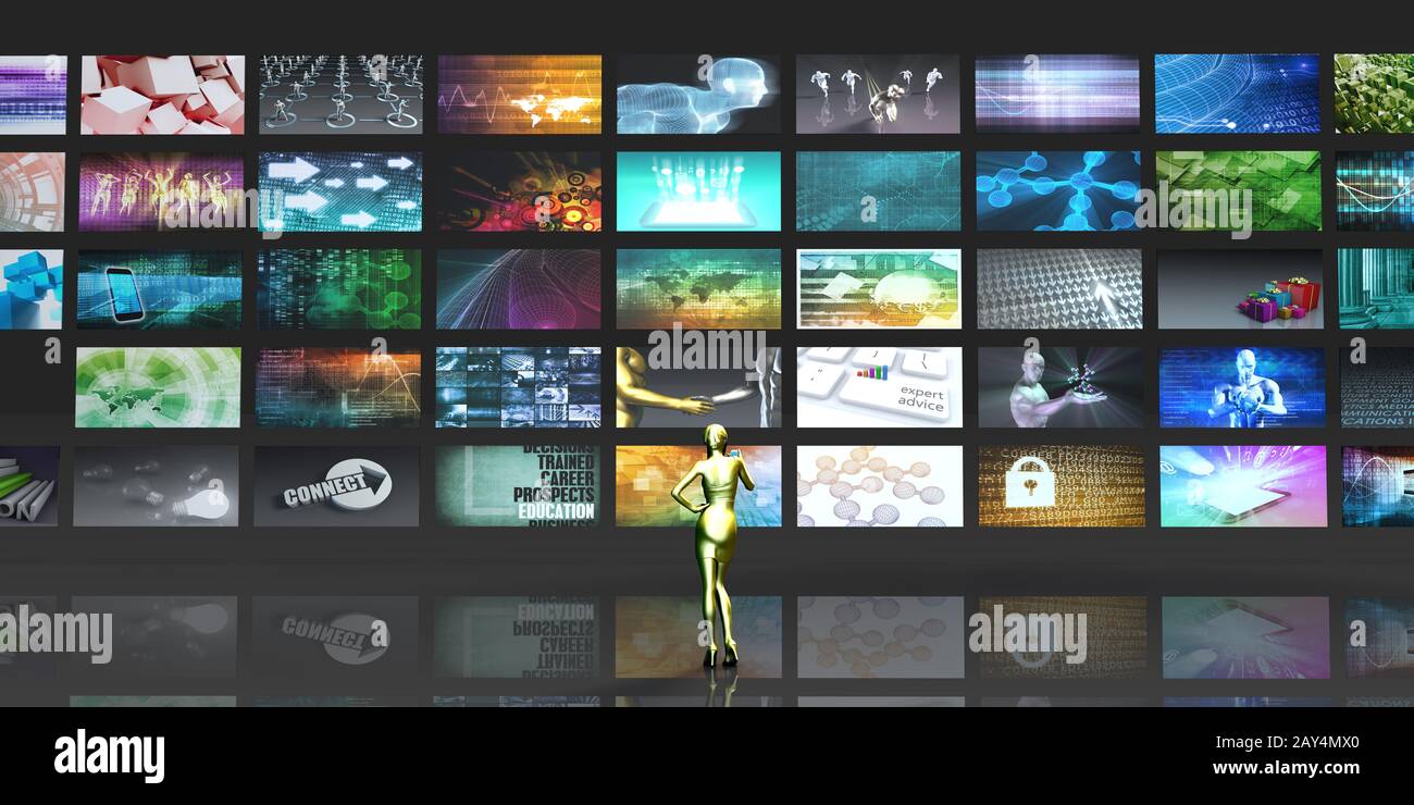 Lady multimedia hi-res stock photography and images - Alamy