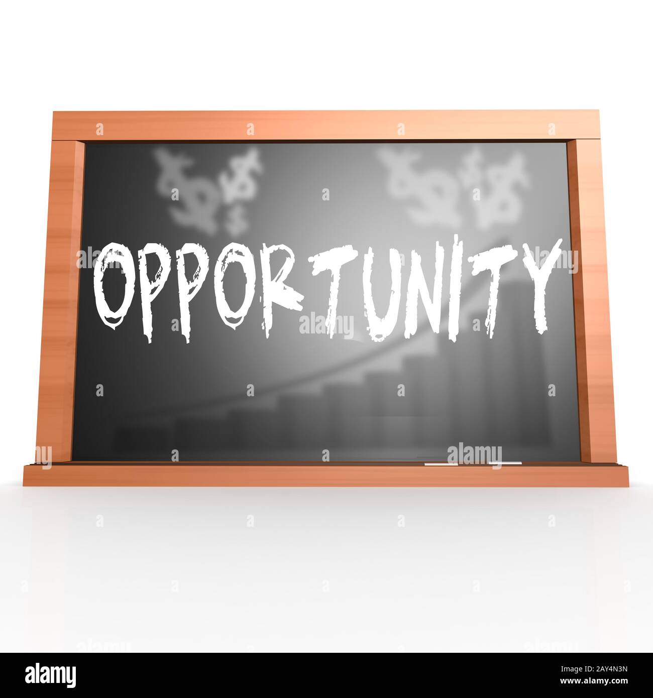 Black board with opportunity word Stock Photo - Alamy