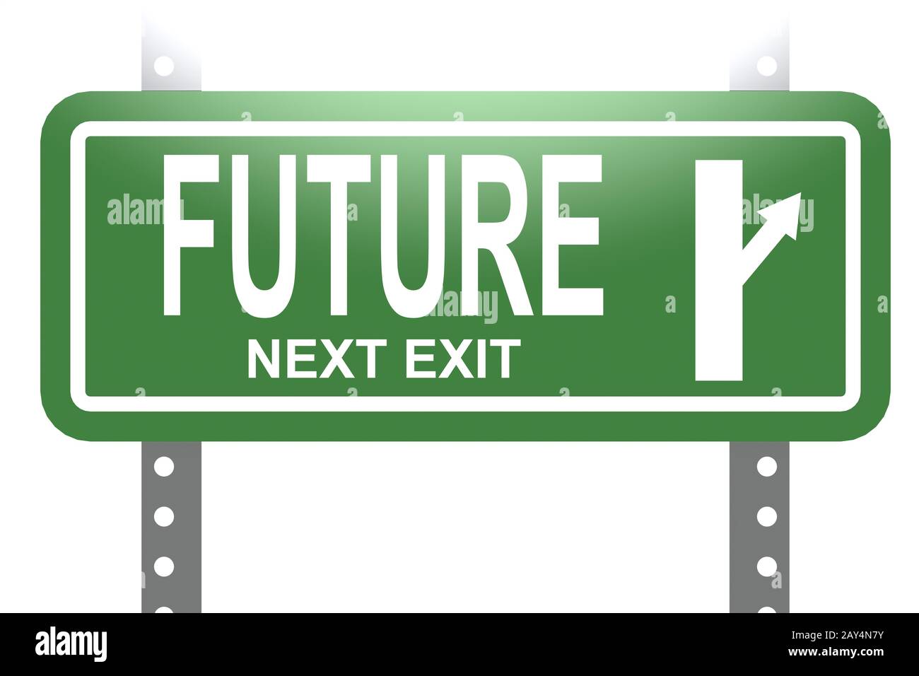 Future green sign board isolated Stock Photo - Alamy