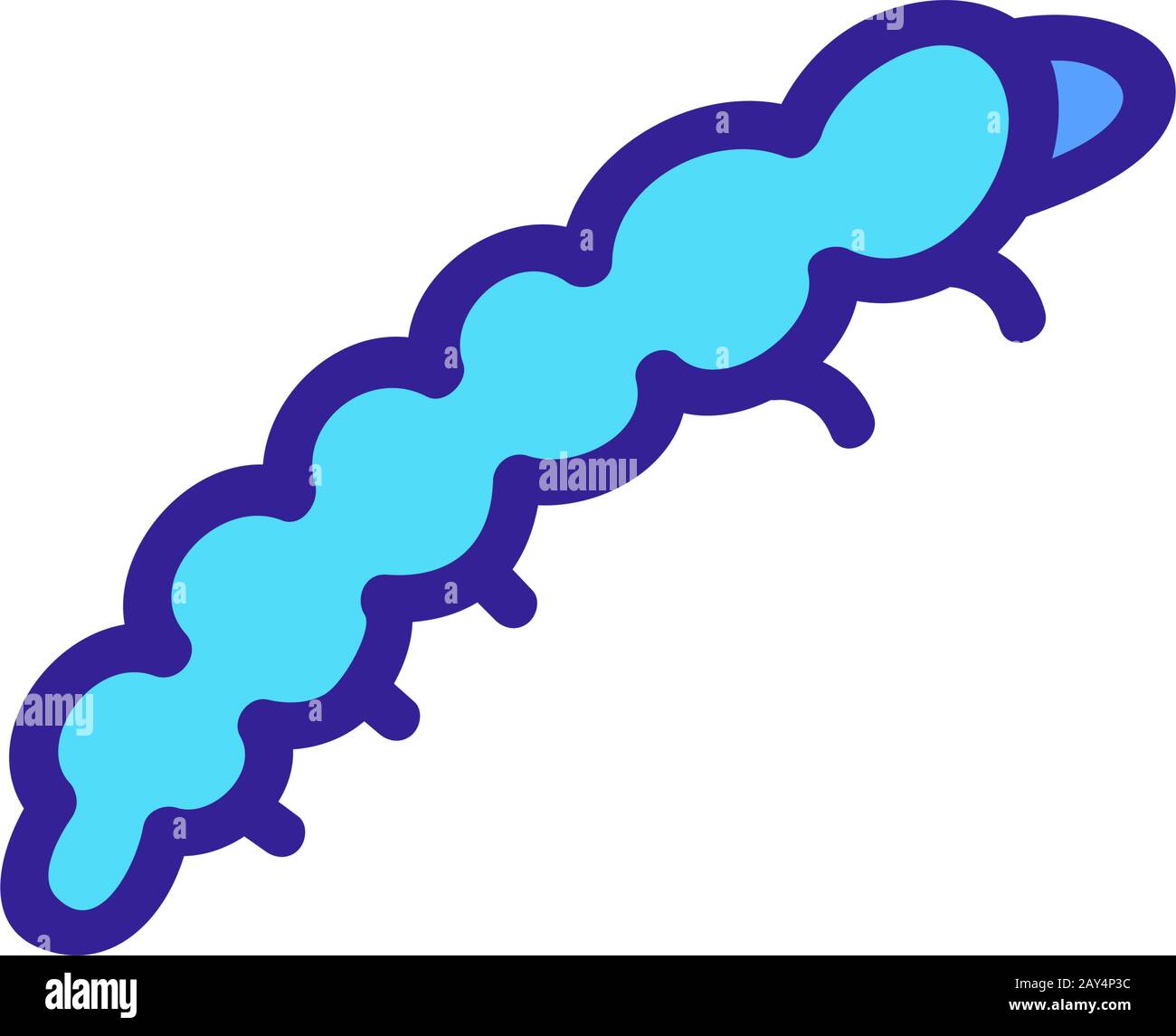 worm icon vector. Isolated contour symbol illustration Stock Vector ...