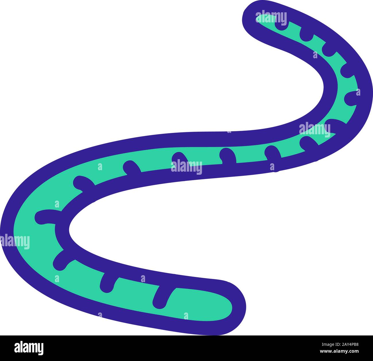 worm icon vector. Isolated contour symbol illustration Stock Vector ...