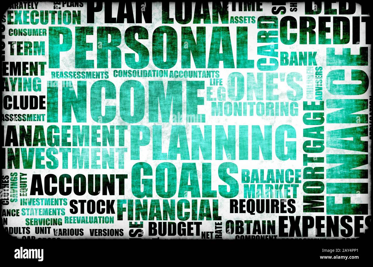 Personal Income in Blue Stock Photo - Alamy