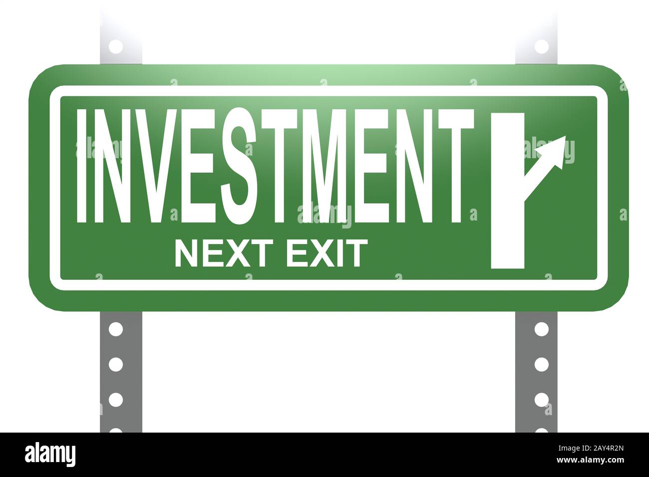 Investment green sign board isolated Stock Photo - Alamy