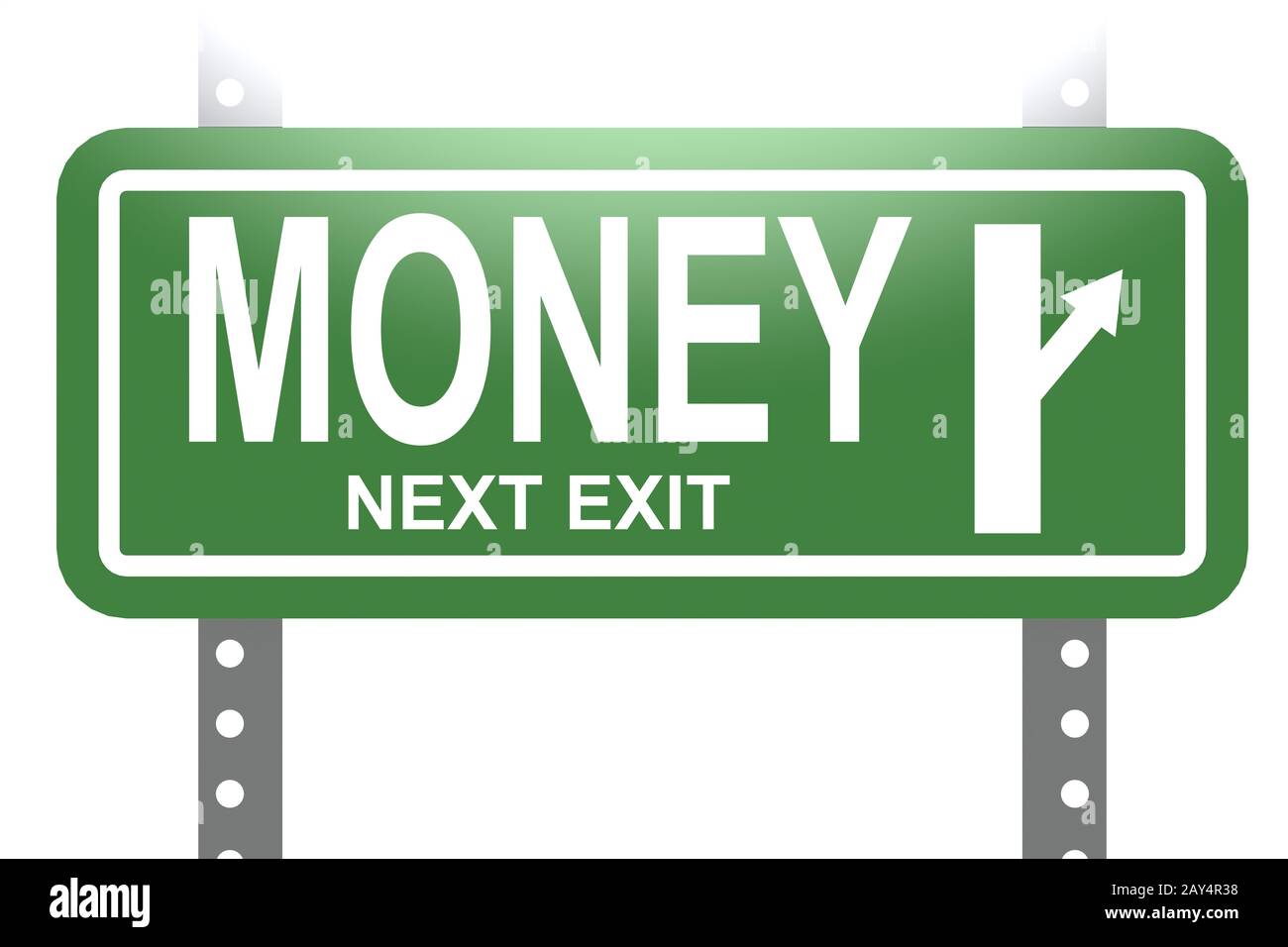 Money green sign board isolated Stock Photo - Alamy