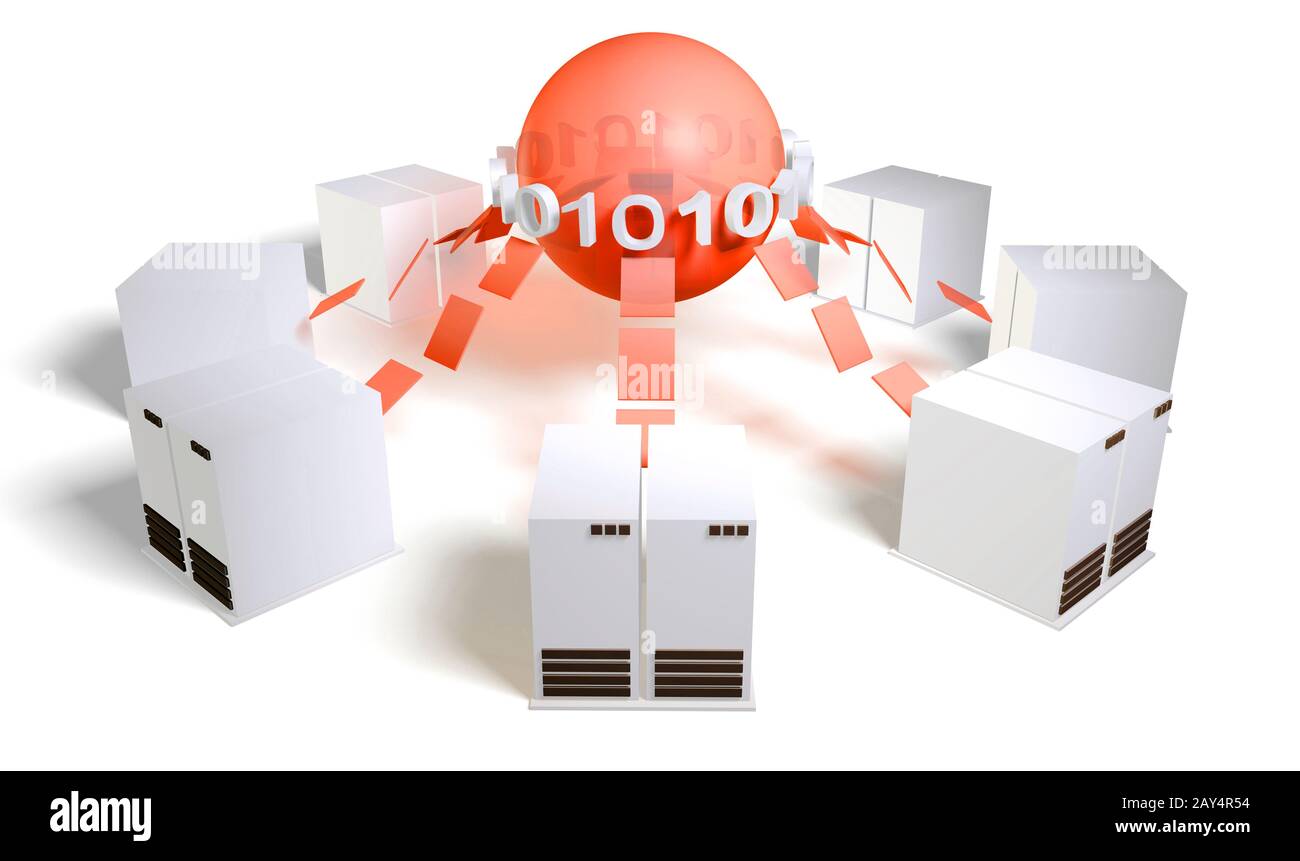 Data server architecture Cut Out Stock Images & Pictures - Alamy
