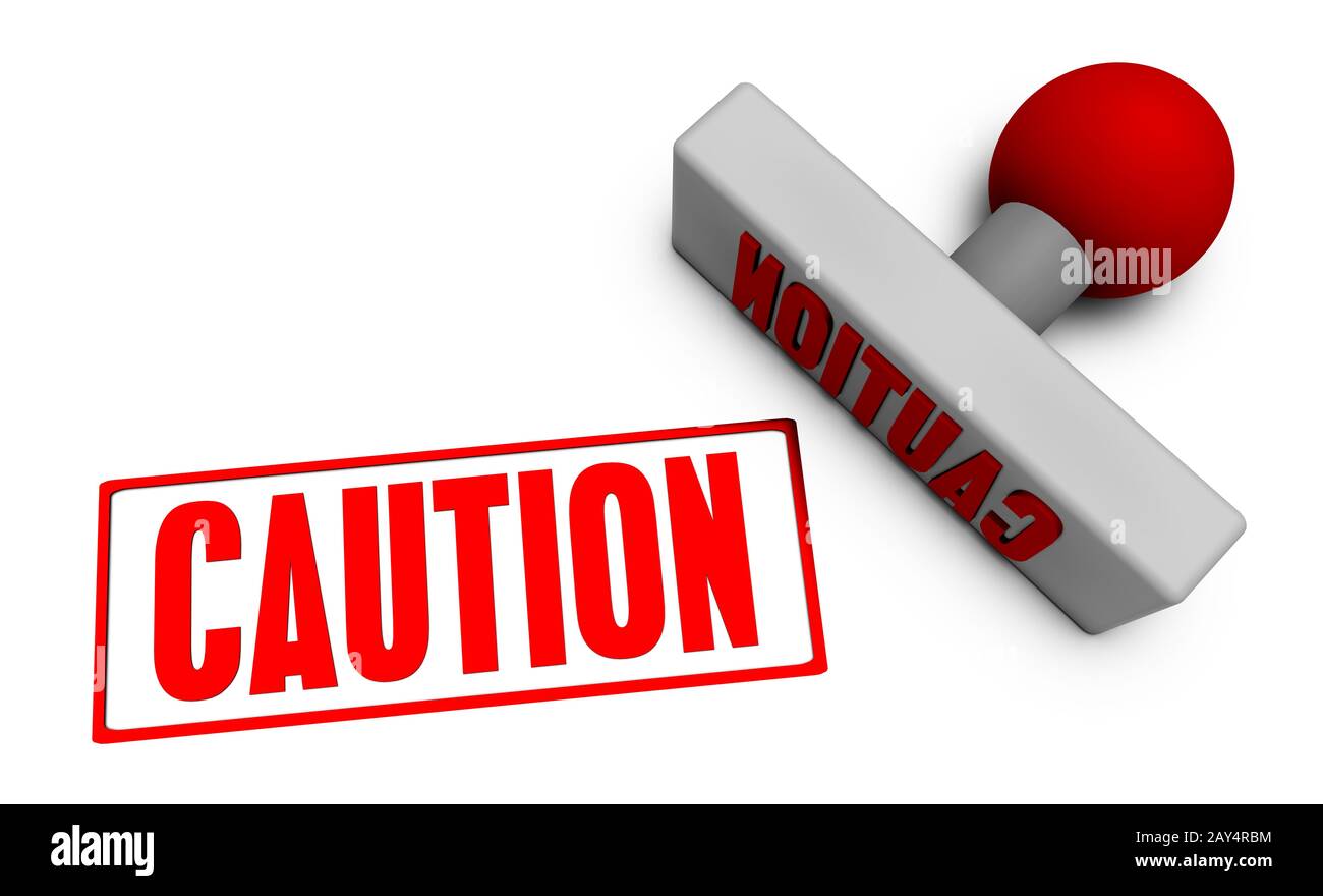 Caution stamp hi-res stock photography and images - Alamy