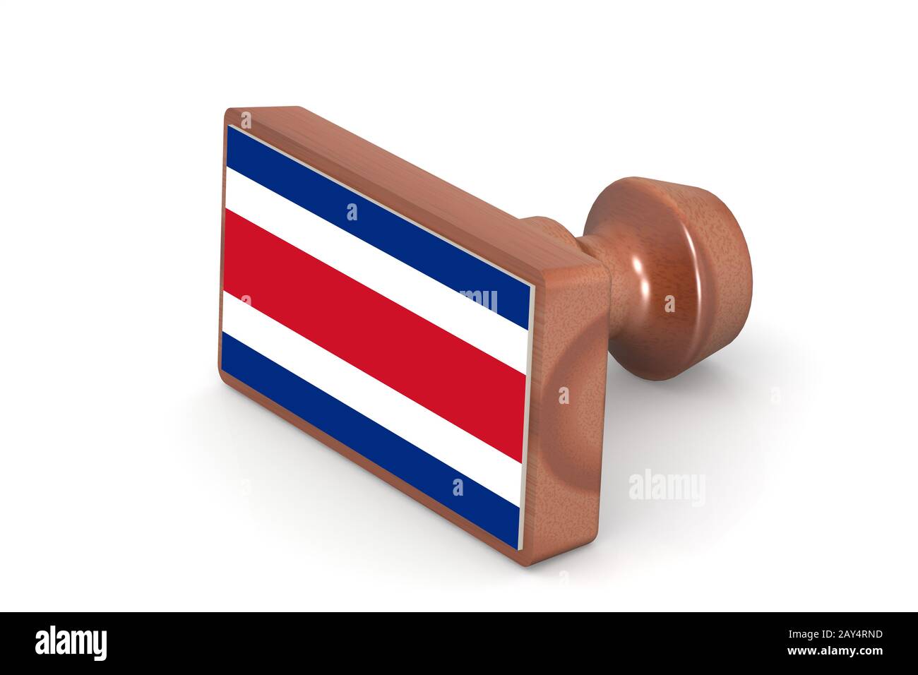 Wooden stamp with Costa Rica flag Stock Photo - Alamy