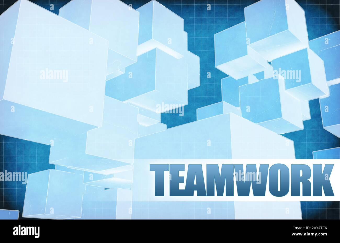 Teamwork on Futuristic Abstract Stock Photo - Alamy