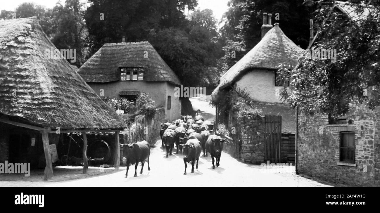 Cockington Forge and village, Victorian period Stock Photo - Alamy