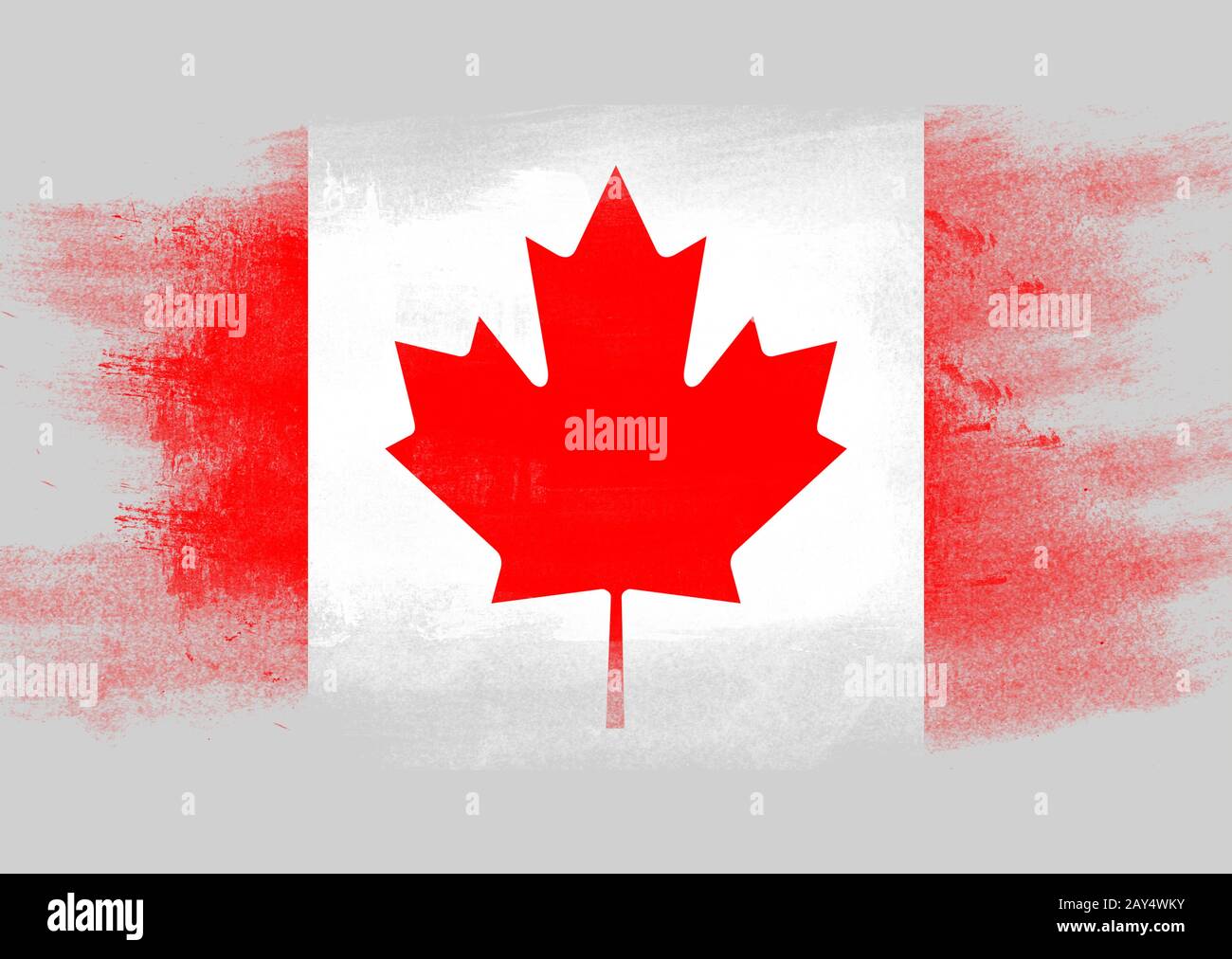 Flag of Canada painted with brush Stock Photo - Alamy