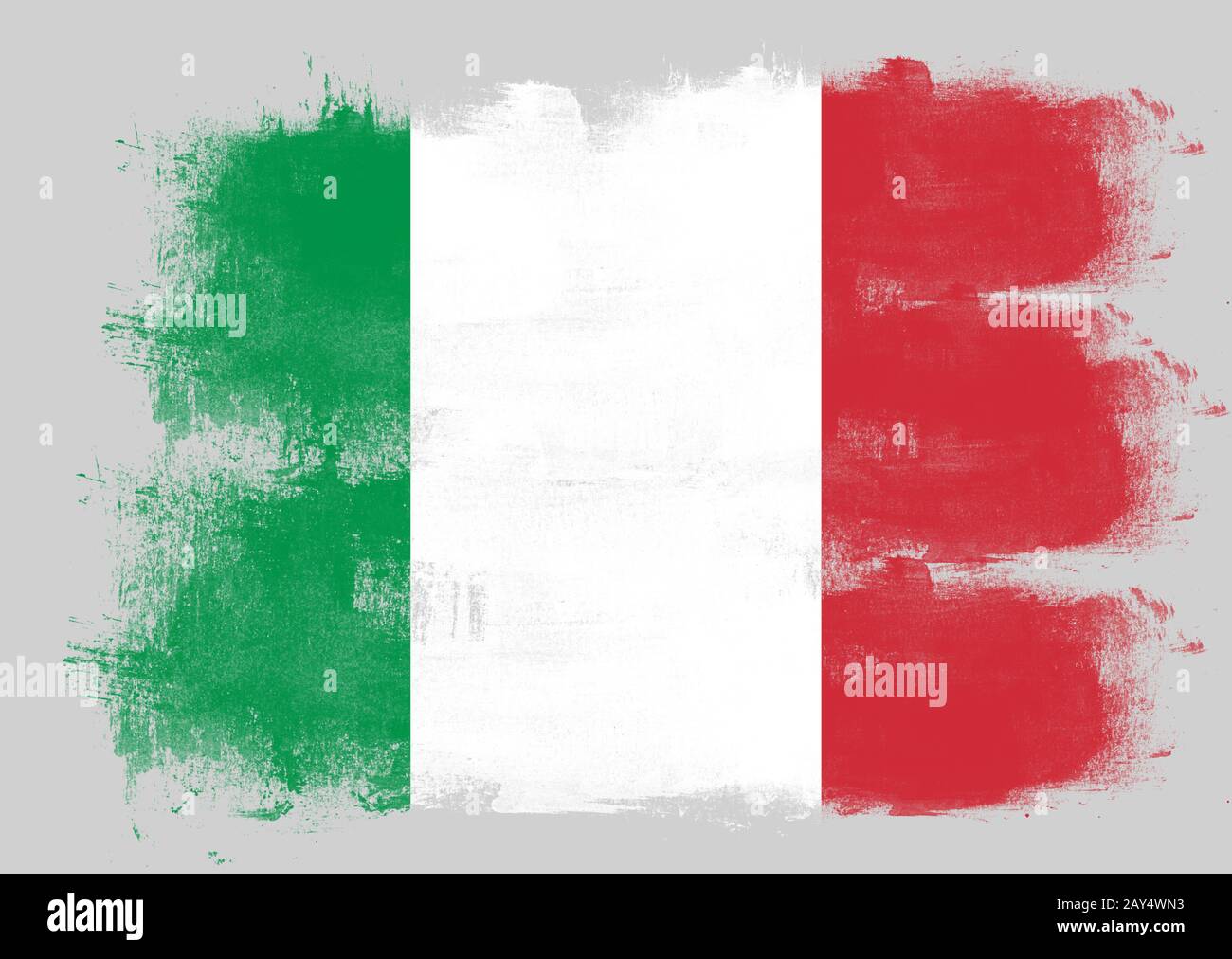 Flag of Italy painted with brush Stock Photo - Alamy