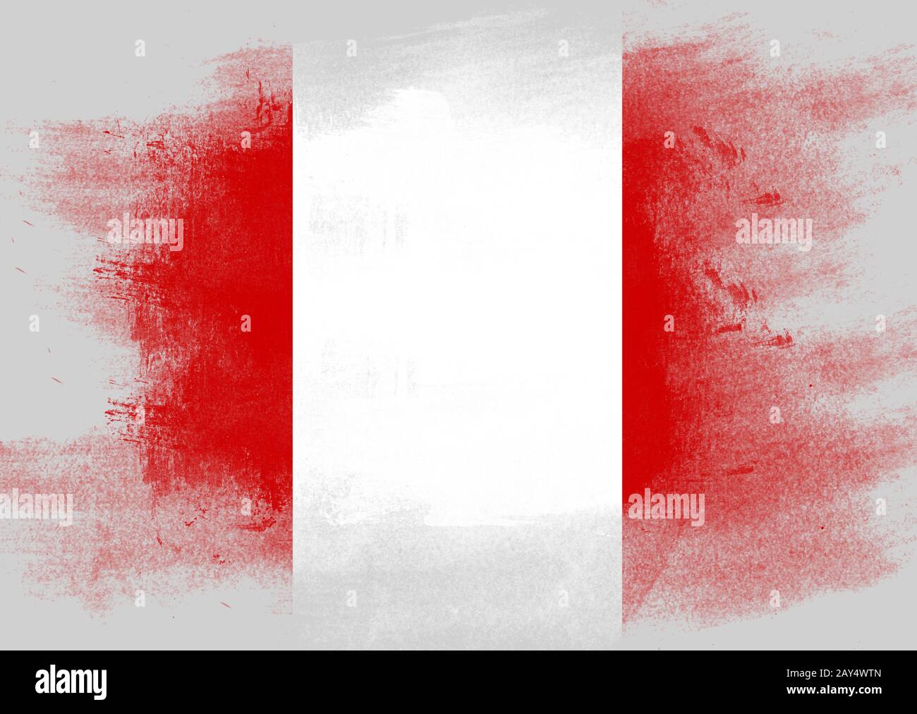 Flag of Peru painted with brush Stock Photo - Alamy