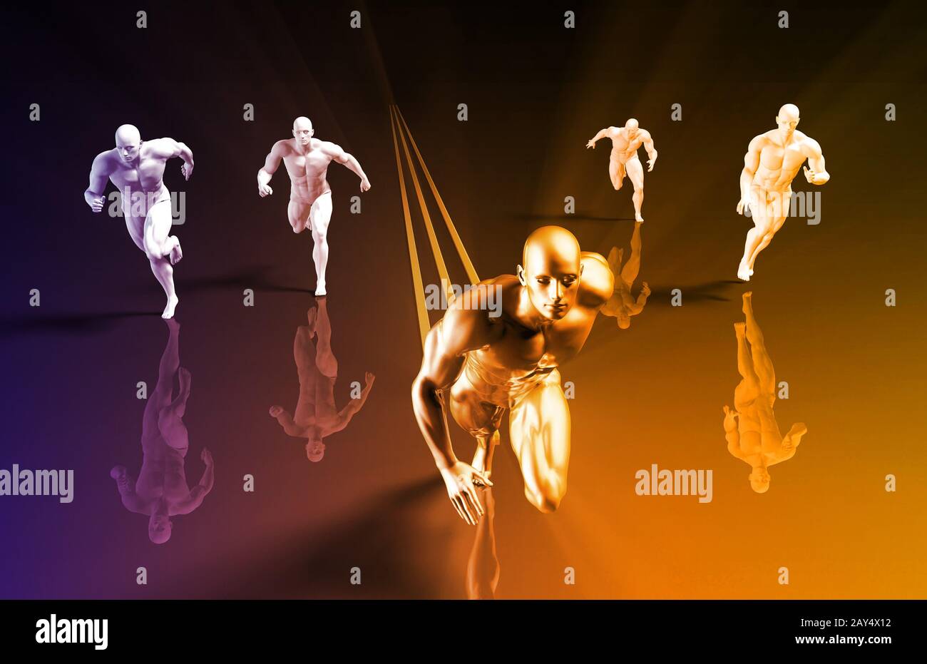 Winning The Race Stock Photo - Alamy