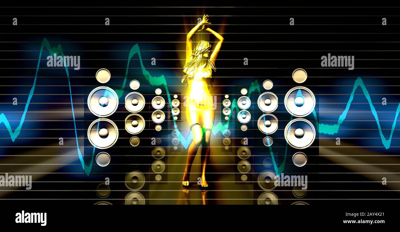 Disco Techno Party Background Stock Photo - Alamy