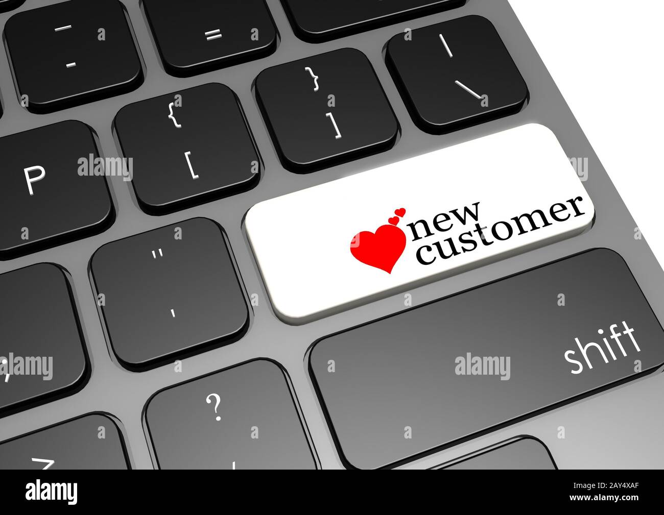 New customer black keyboard Stock Photo - Alamy