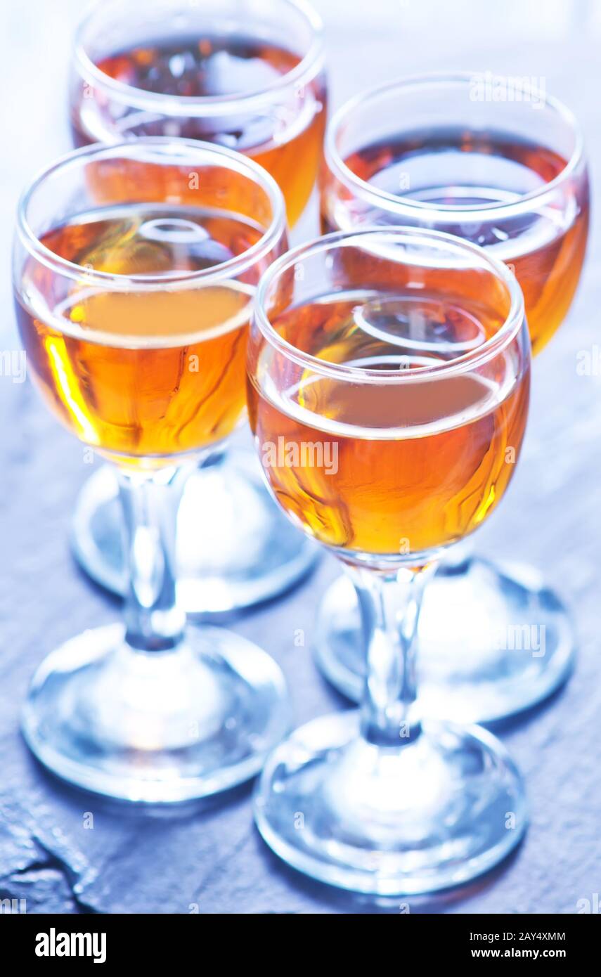 alcohol drink in glasses Stock Photo - Alamy