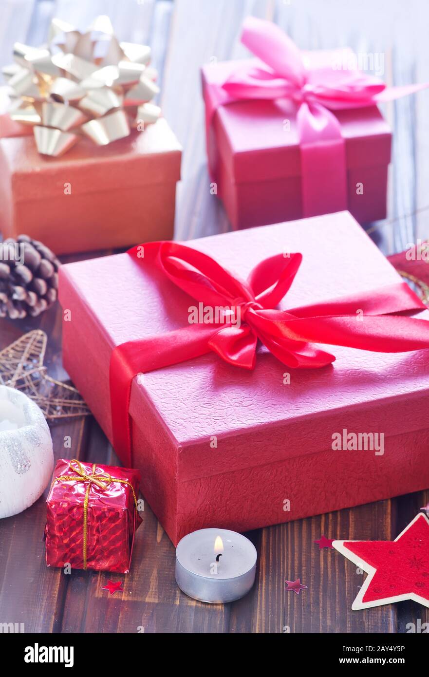 boxes for present Stock Photo - Alamy