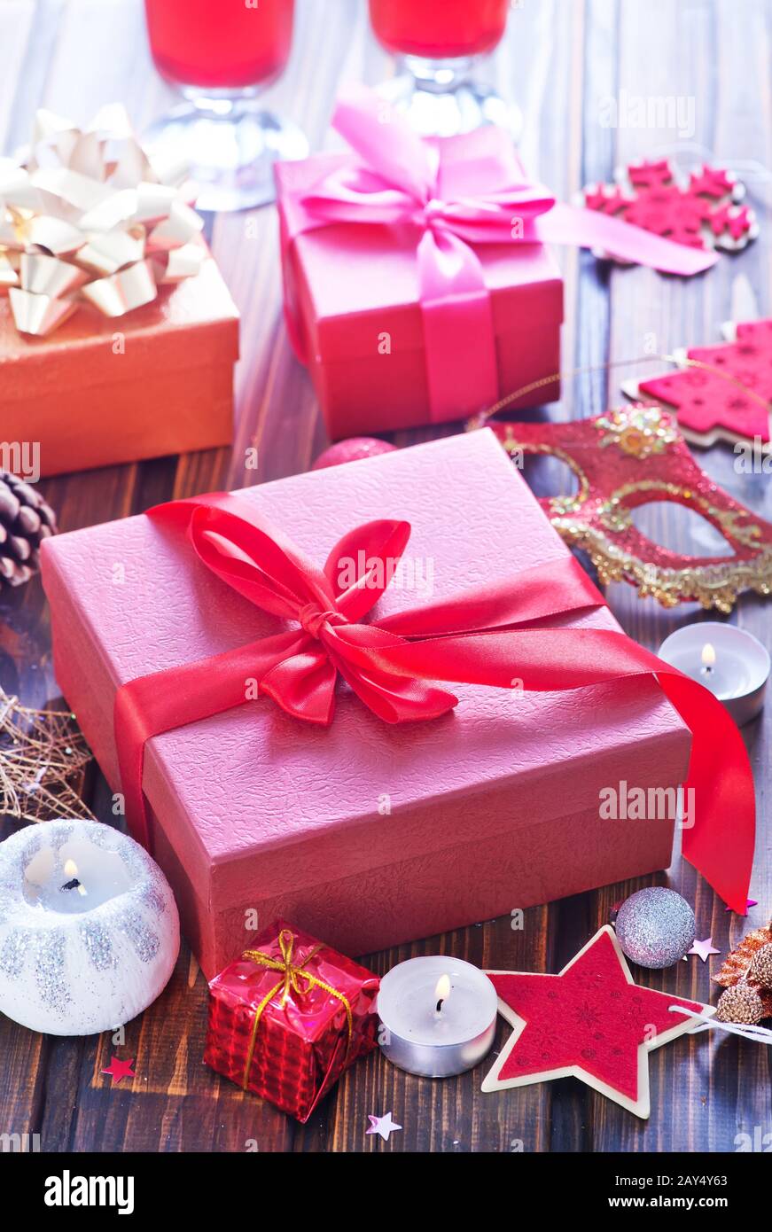 boxes for present Stock Photo - Alamy