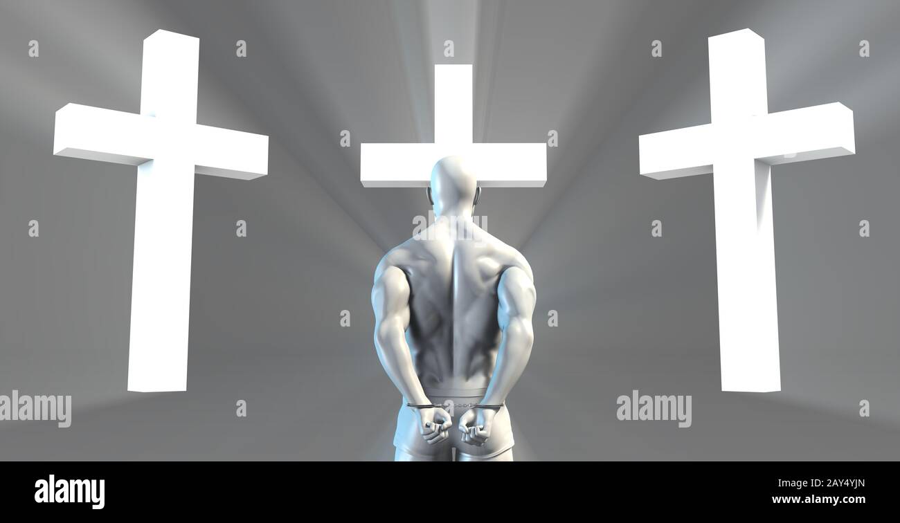 Inmate Converting to Christian Faith Stock Photo - Alamy