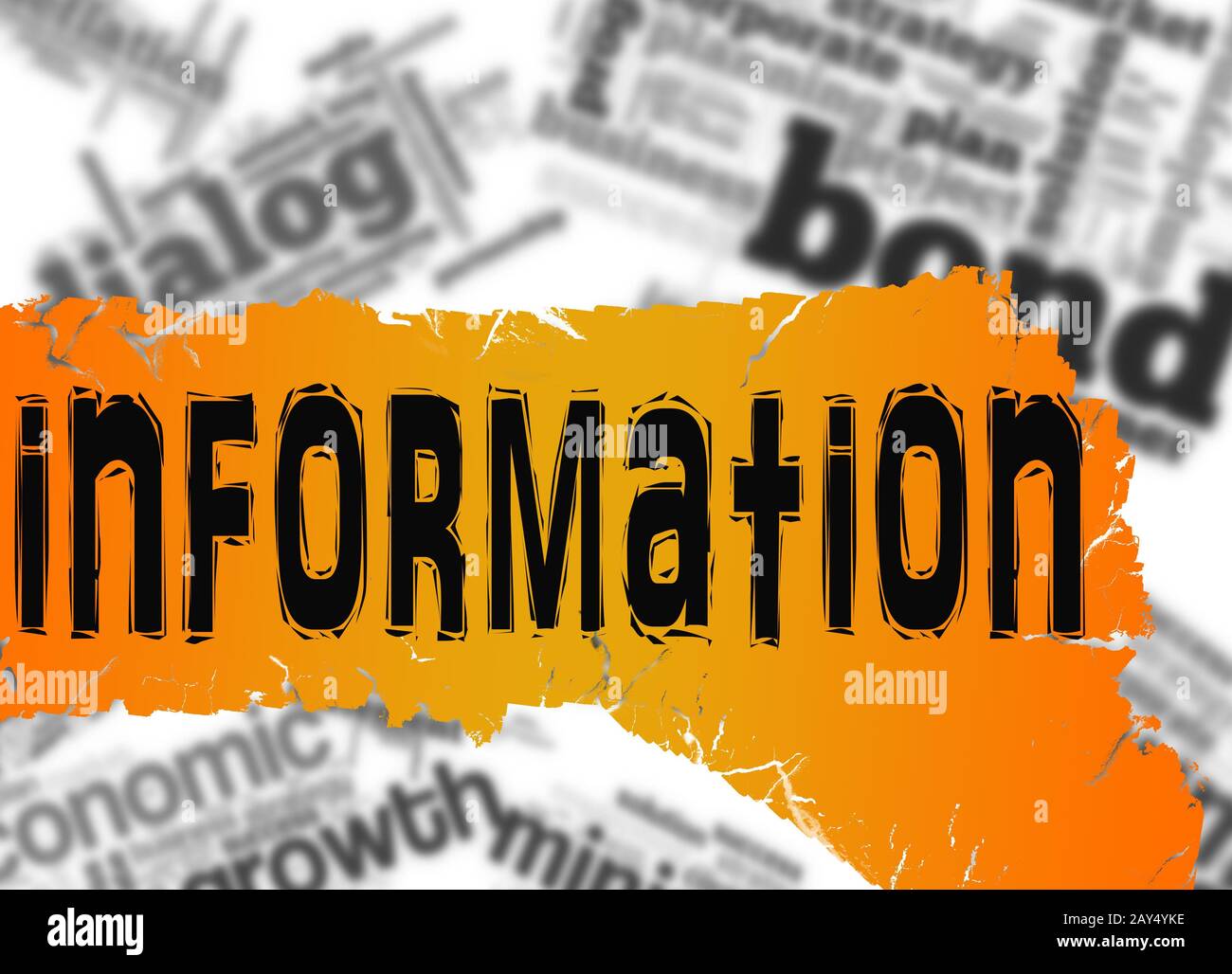 Word cloud with information word on yellow and red banner Stock Photo ...