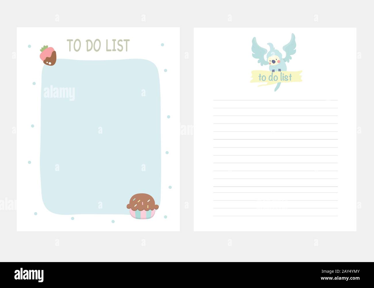 Set of animals and cute vector cards, notes, stickers, labels, tags ...