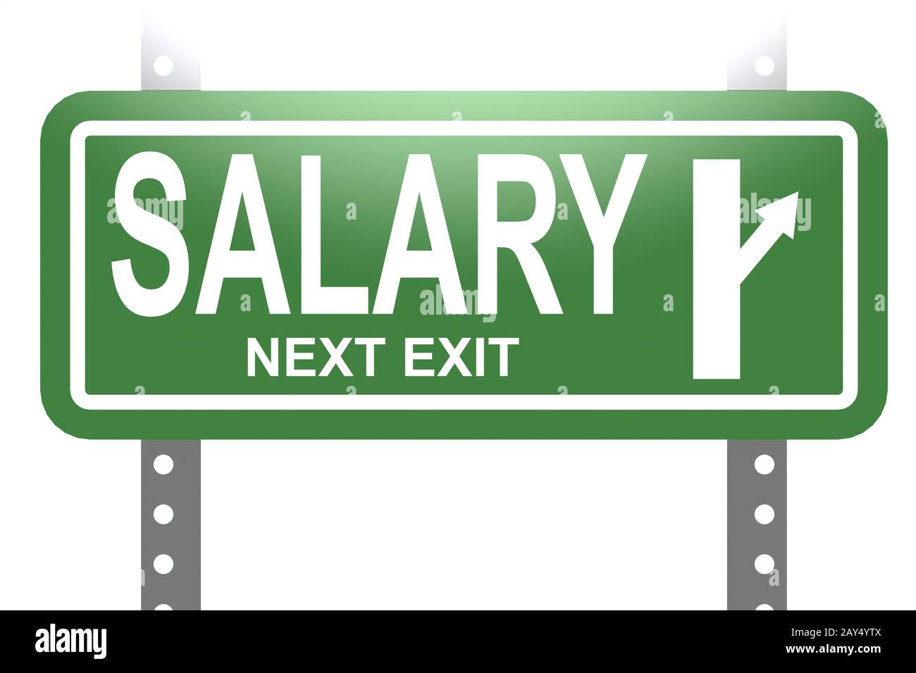 Salary green sign board isolated Stock Photo - Alamy