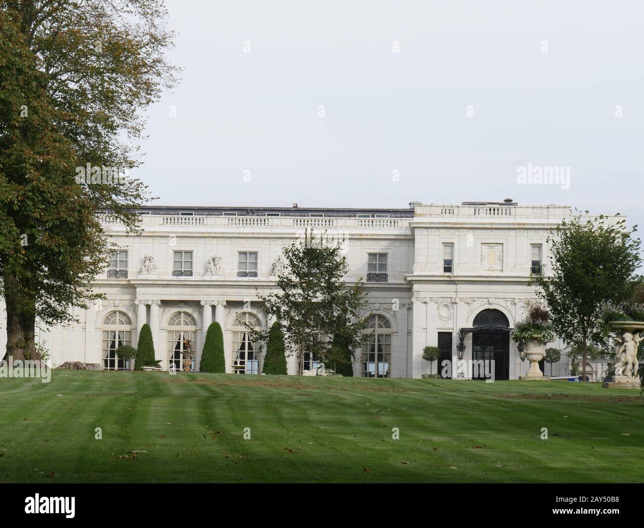 Newport, Rhode Island-September 2017: Medium wide shot of the Rosecliff ...