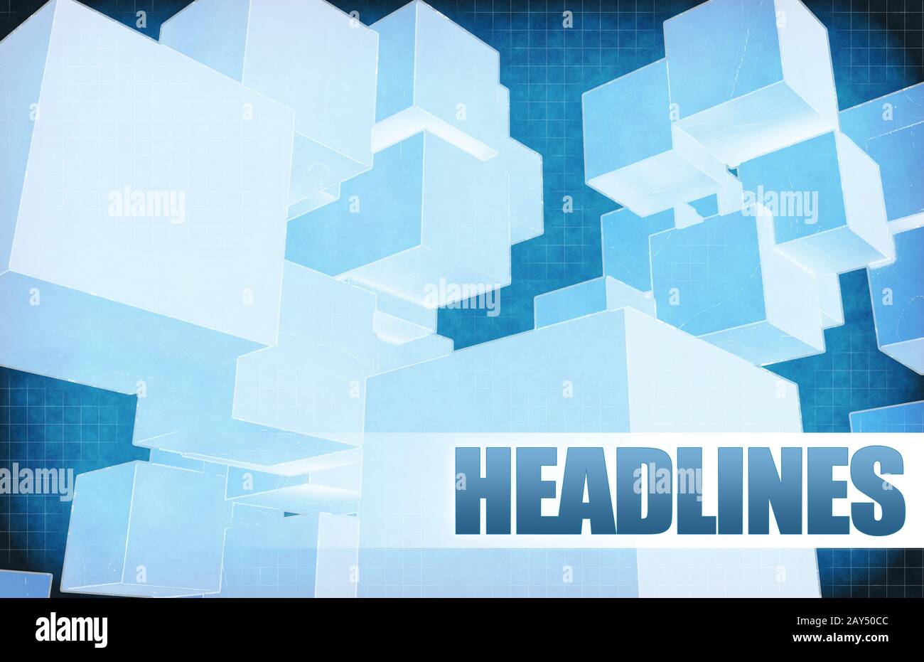Headlines on Futuristic Abstract Stock Photo - Alamy